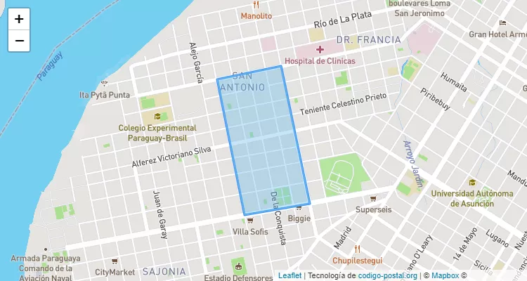 Código Postal 001004 - Paraguay