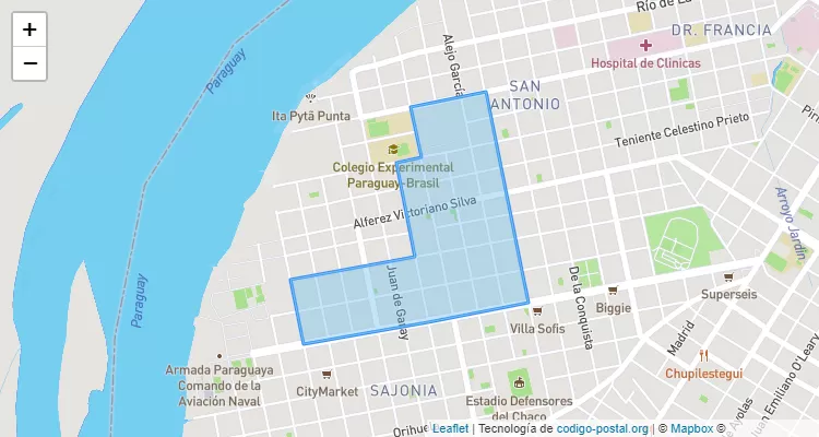 Código Postal 001005 - Paraguay