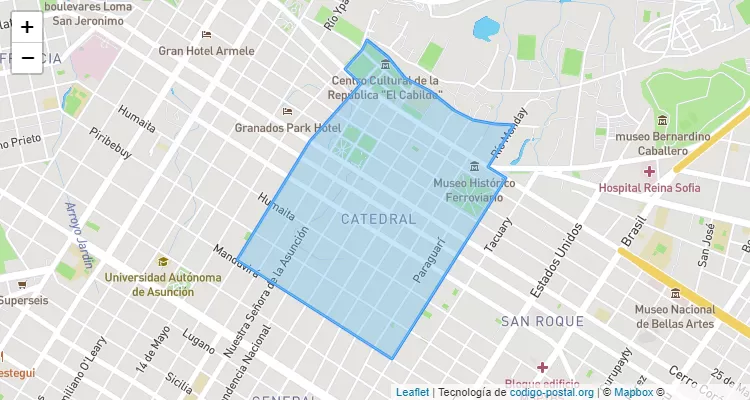 Código Postal La Catedral, La Catedral - Asunción