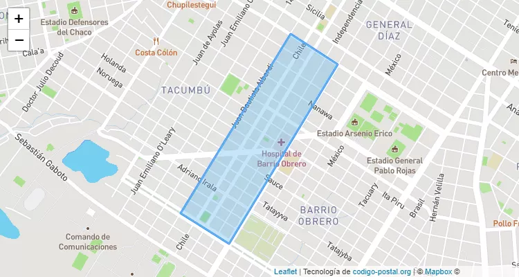 Código Postal 001104 - Paraguay