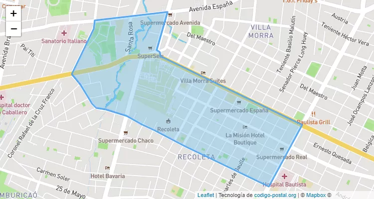 Código Postal 001412 - Paraguay