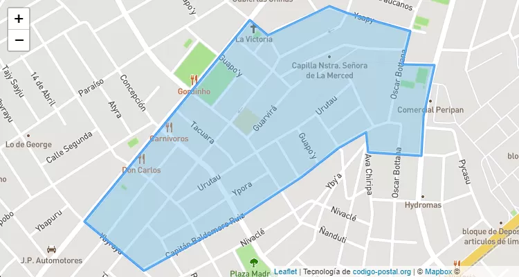 Código Postal 001429 - Paraguay