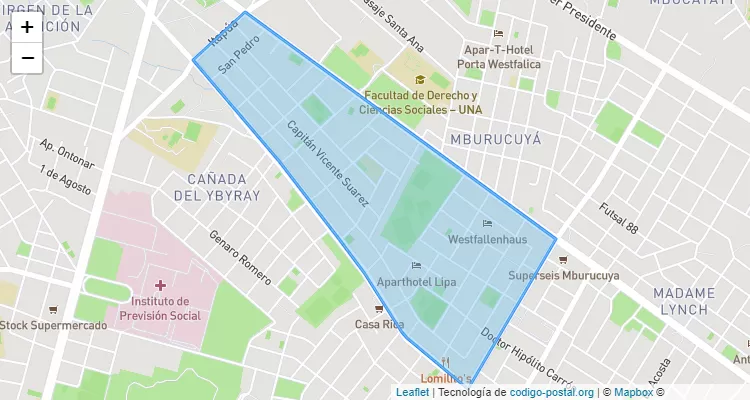 Código Postal 001520 - Paraguay