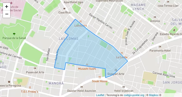 Código Postal 001527 - Paraguay