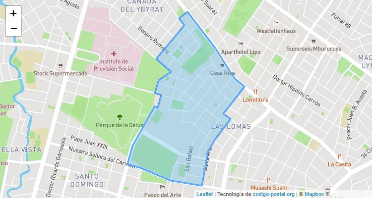 Código Postal 001528 - Paraguay