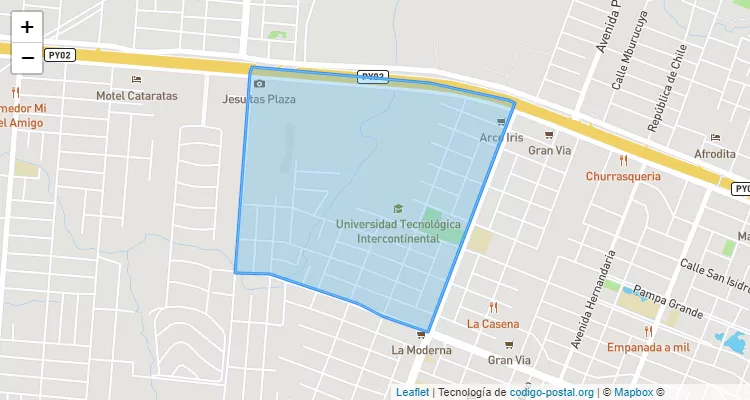 Código Postal 100168 - Paraguay