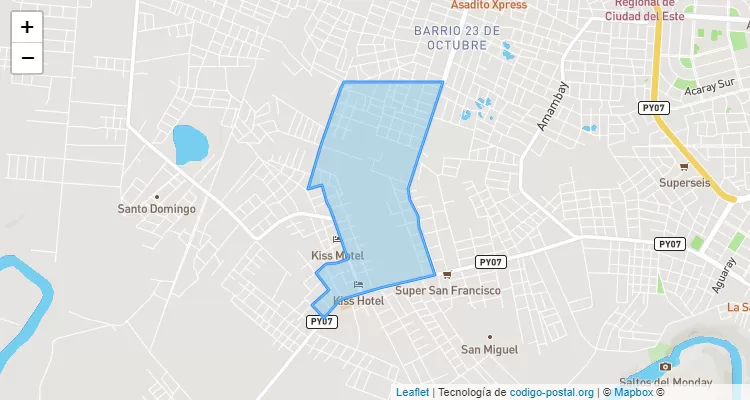 Código Postal 100206 - Paraguay