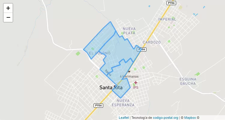 Código Postal Centro, Santa Rita - Alto Paraná