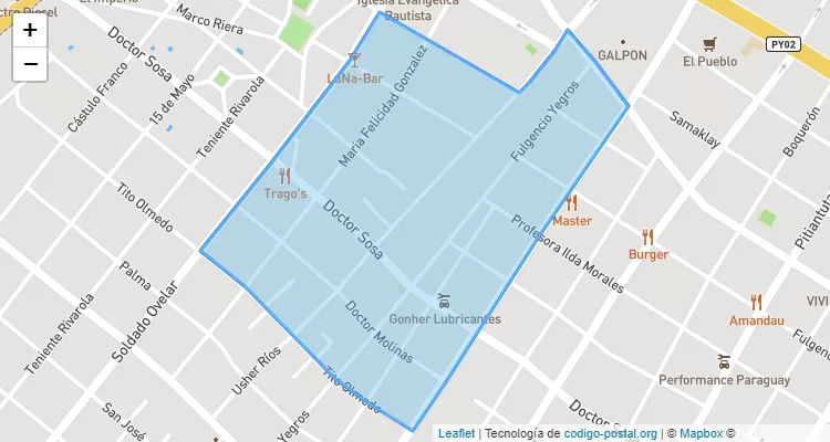 Código Postal 110322 - Paraguay