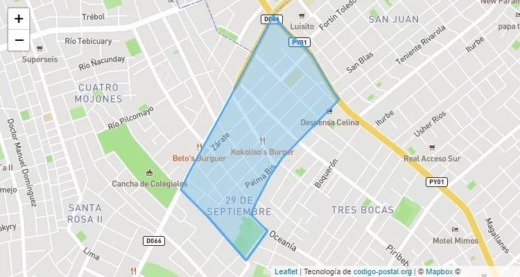 Código Postal 111501 - Paraguay