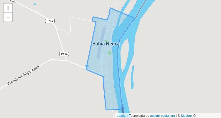 Central, Bahía Negra - Alto Paraguay ZIP Code