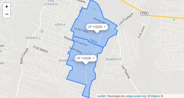Toledo Cañada, Capiatá - Central ZIP Code
